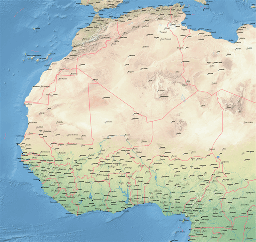 Physical Map Of West Africa This Physical Africa Wall Map By National