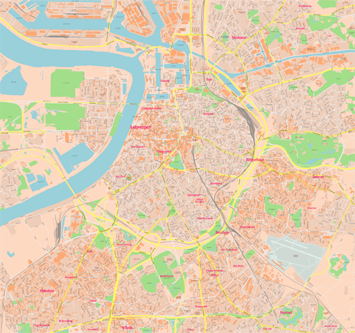 ScalableMaps: Vector maps of Antwerp (PDF, AI)
