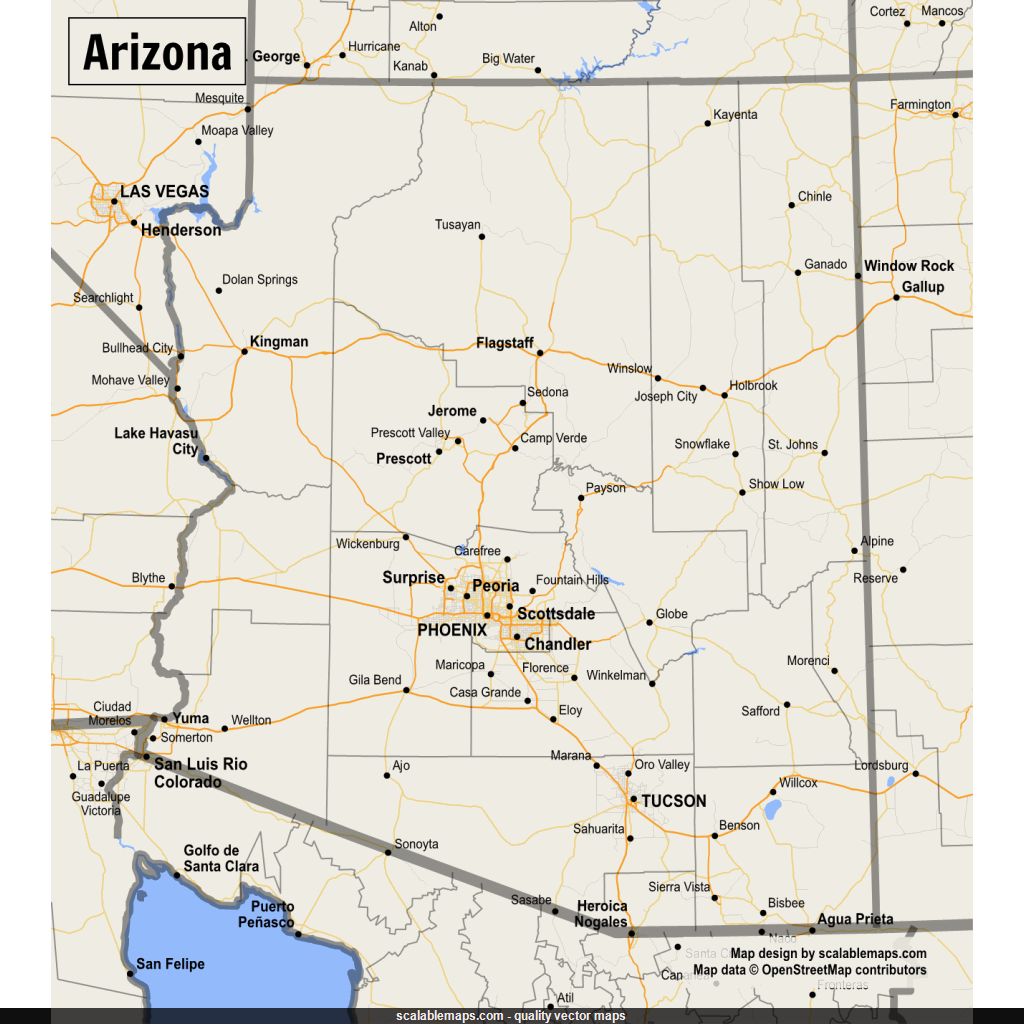 ScalableMaps: vector maps of Arizona