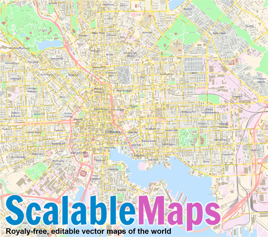 ScalableMaps: vector maps of Baltimore