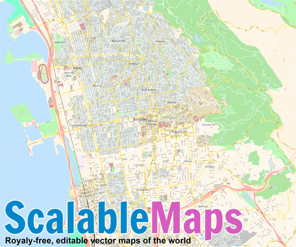 ScalableMaps: vector maps of Berkeley
