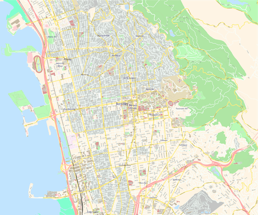 Vector map of Berkeley, USA