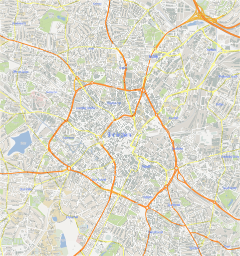 ScalableMaps: Vector maps of Birmingham (PDF, AI)