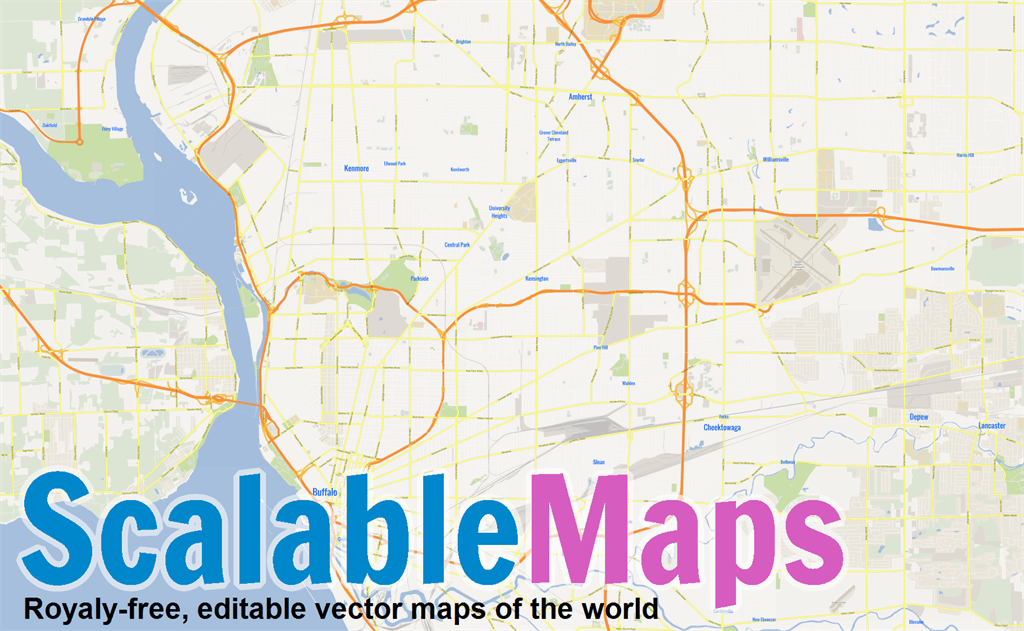 ScalableMaps: vector maps of Buffalo