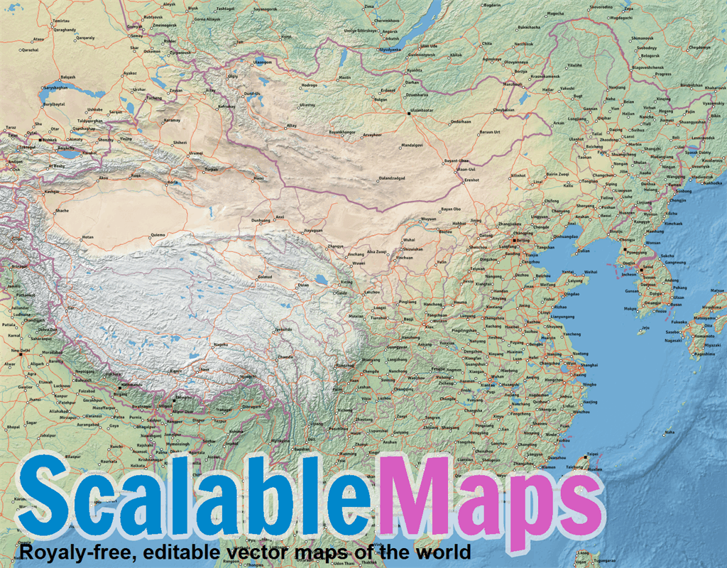 ScalableMaps: vector maps of China