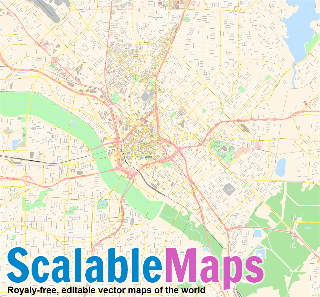 ScalableMaps: vector maps of Dallas