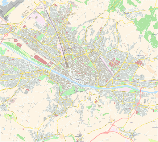 5 Districts Florence Italy Map - Map