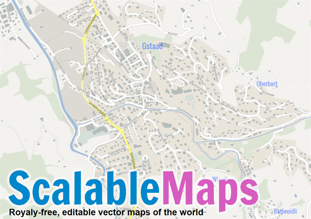 ScalableMaps: vector maps of Gstaad