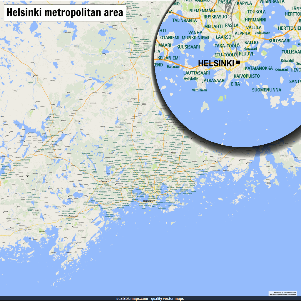 ScalableMaps: Vector map of Helsinki (gmap regional map theme)