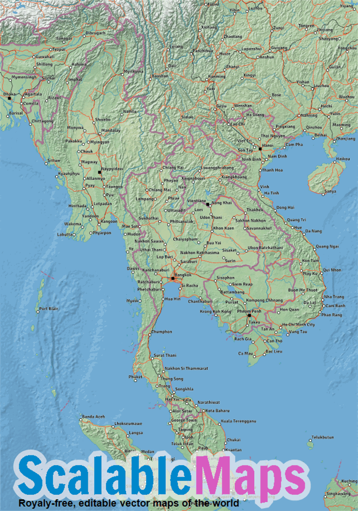 ScalableMaps: vector maps of Indochina