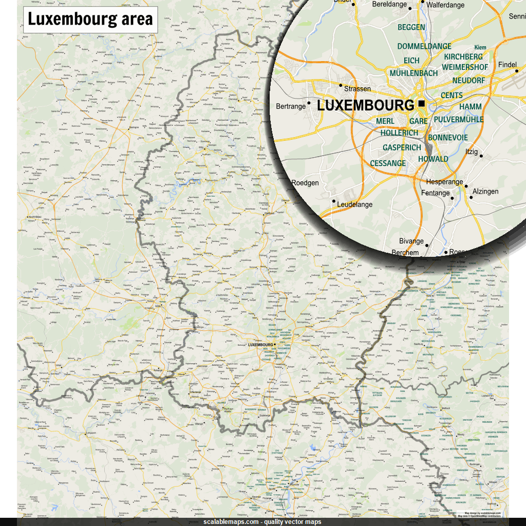 ScalableMaps: vector maps of Luxembourg