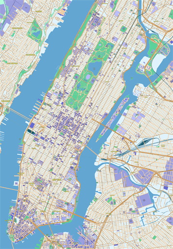 ScalableMaps: Vector maps of New York (Manhattan) for Illustrator