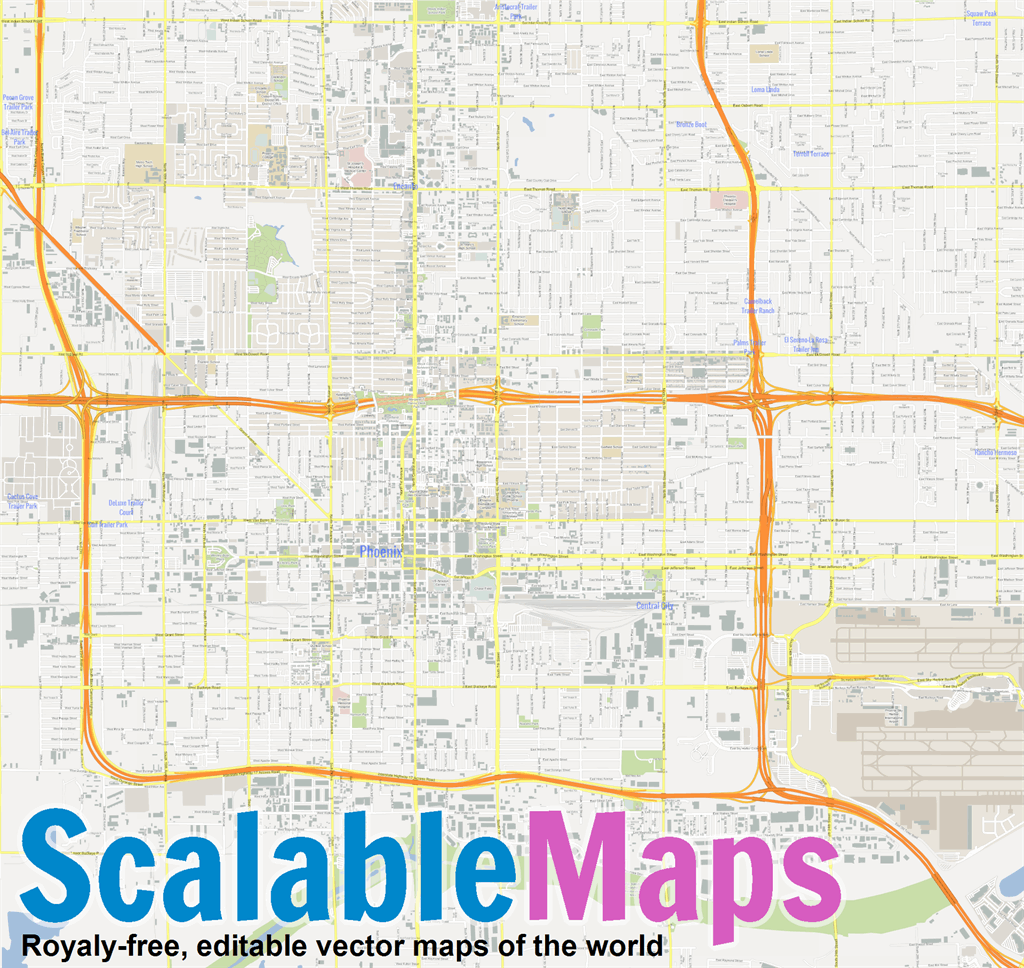 ScalableMaps: vector maps of Phoenix