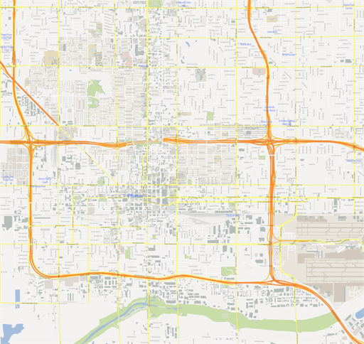Phoenix City Map Phoenix Arizona Mappery City Map