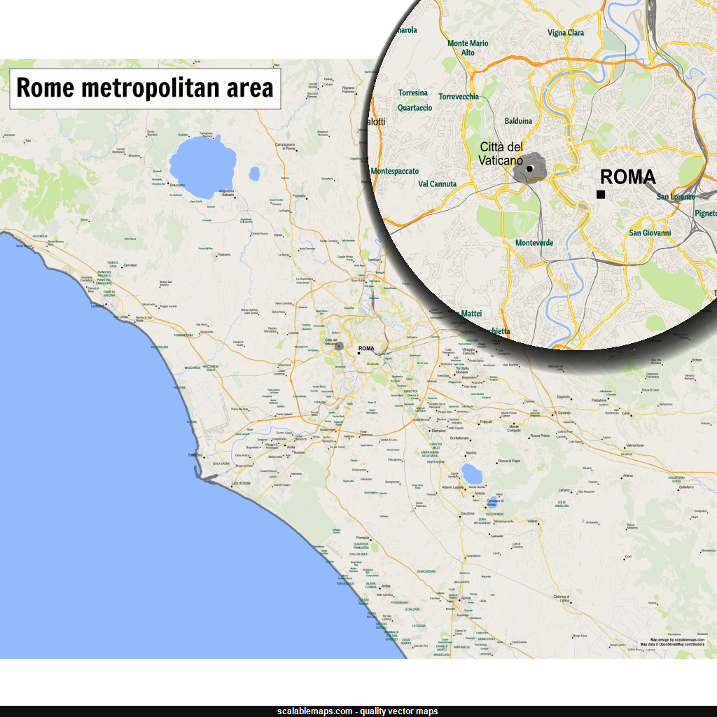 ScalableMaps: Vector map of Rome (gmap regional map theme)