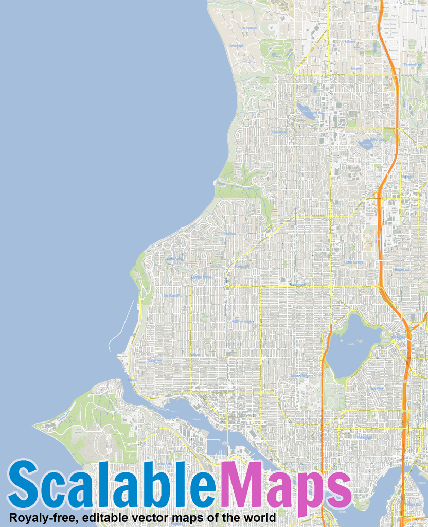 ScalableMaps: Vector map of Seattle (north) (gmap city map theme) ScalableMaps: Vector map of Seattle (north) (gmap city map theme)