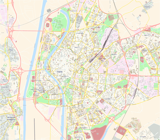ScalableMaps: Vector maps of Seville (PDF, AI)