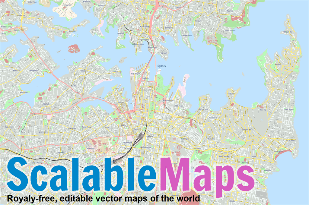 ScalableMaps: vector maps of Sydney
