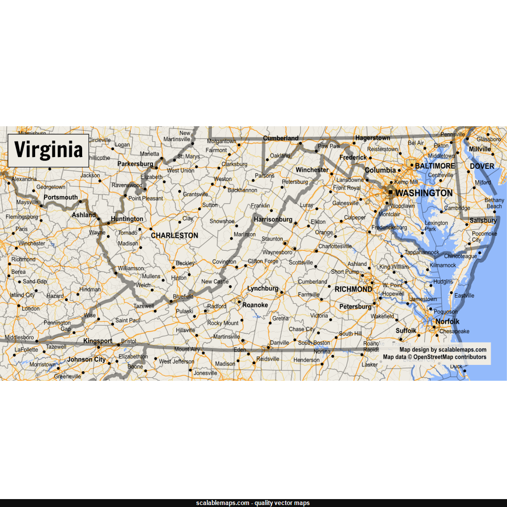 ScalableMaps: vector maps of Virginia