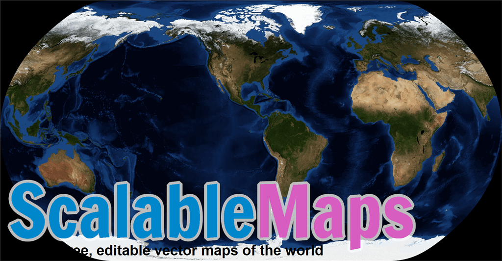 ScalableMaps: Vector map of World (Blue Marble with topography and ...