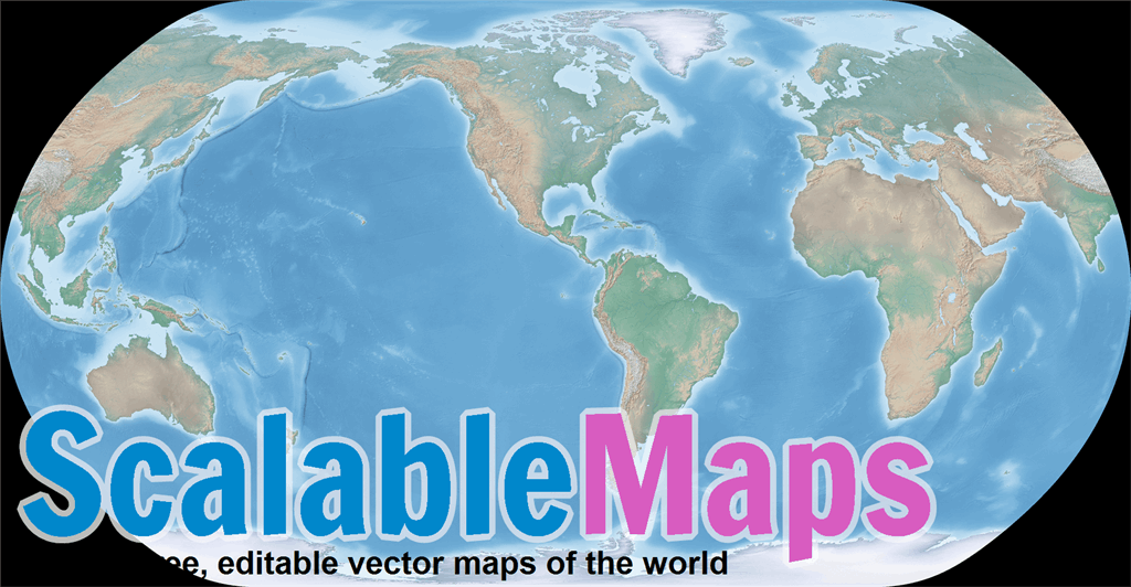 ScalableMaps: Vector map of World (Cross-blended theme - raster-only)