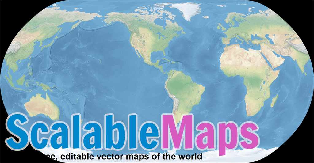 ScalableMaps: Vector map of World (Natural Earth theme - raster-only)