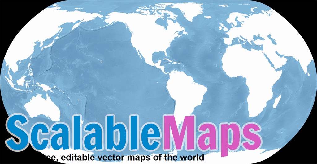 ScalableMaps: Vector map of World (snowy Earth theme - raster-only)