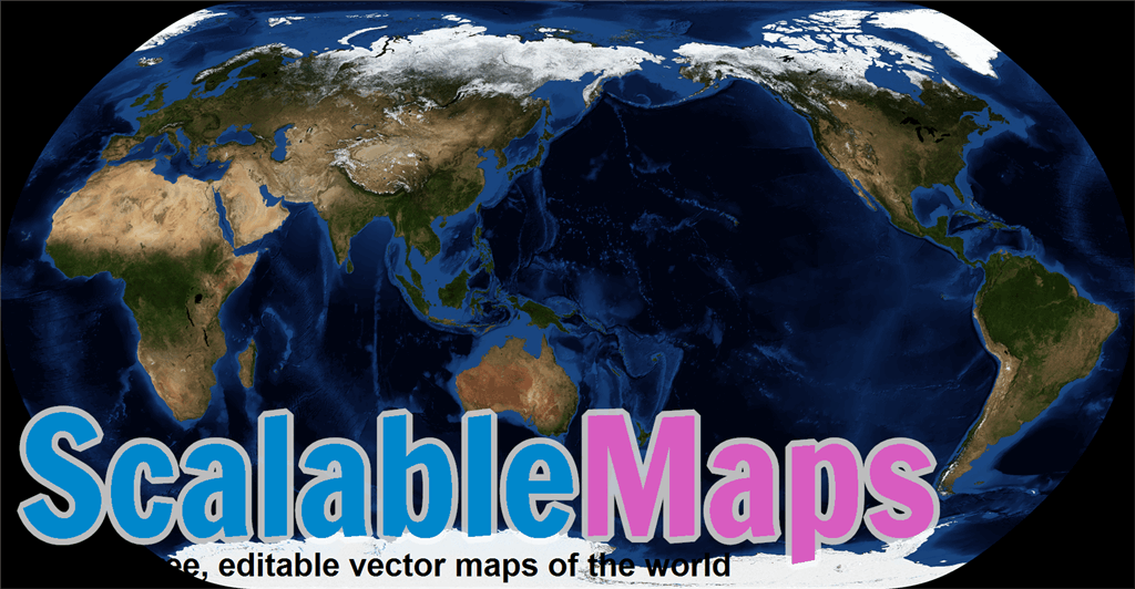 ScalableMaps: Vector map of World (Blue Marble with topography and ...