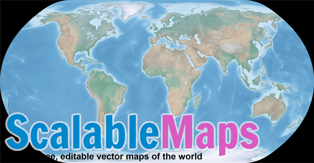 ScalableMaps: Vector map of World (Cross-blended theme - raster-only)