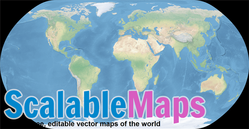 ScalableMaps: Vector map of World (Natural Earth theme - raster-only)