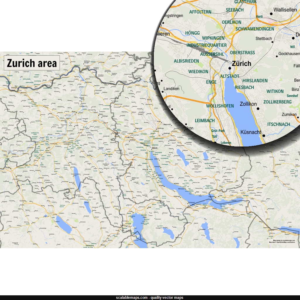 ScalableMaps: Vector map of Zurich (gmap regional map theme)